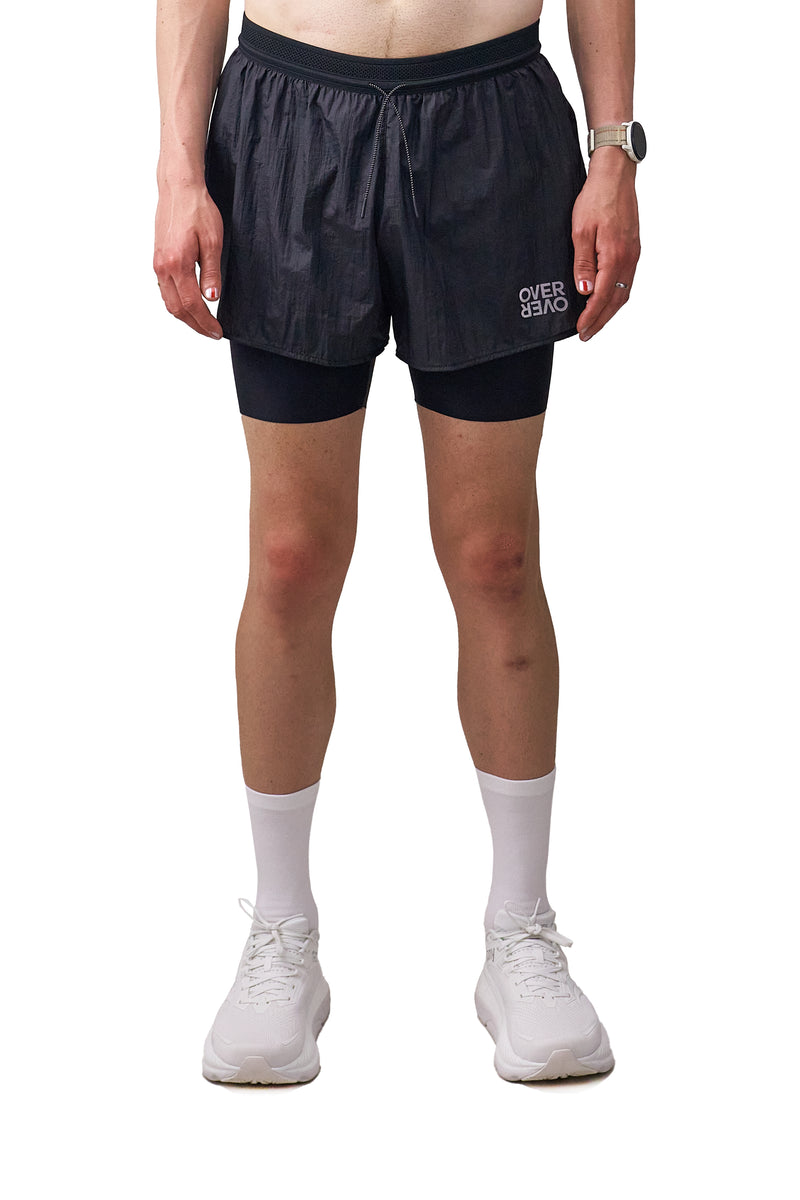 TWO LAYER SHORT - BLACK – OVER OVER
